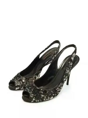 LOUIS VUITTON Liza Sequin-embellished Slingback Pumps