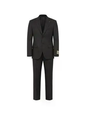Corneliani Chalk-stripe Scalloped Suit - Grey