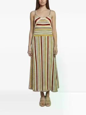 Zimmermann Striped Crochet-knit Midi Dress