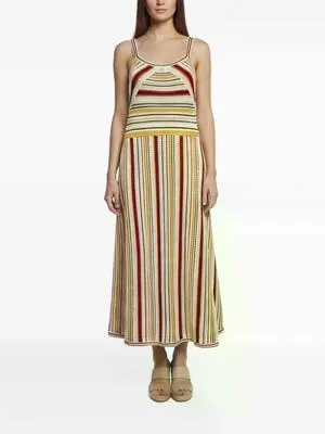 Zimmermann Striped Crochet-knit Midi Dress