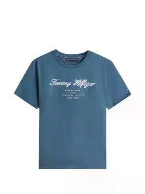 Tommy Hilfiger Logo-embroidered T-shirt - Blue