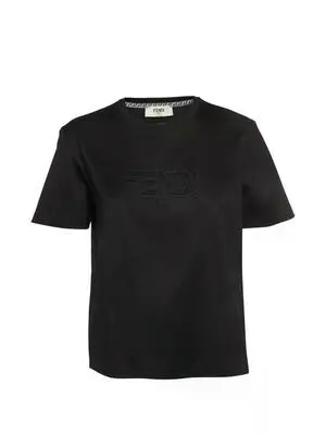 Fendi Logo-embossed T-shirt - Black