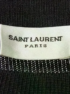 Saint Laurent Ribbed Knit Sleeveless Top