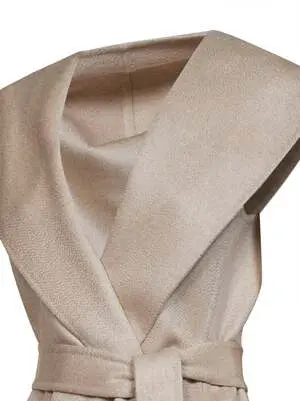Alaïa Double-face Cashmere Hooded And Belted Jacket - Multicolor