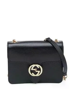 Gucci Interlocking G Shoulder Bag - Black