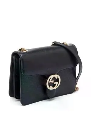 Gucci Interlocking G Shoulder Bag - Black