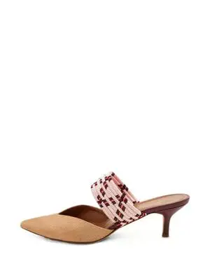 MALONE SOULIERS Maisie Cord Heeled Mules - Neutrals