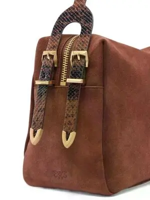 Pinko Suede Shoulder Bag - Brown