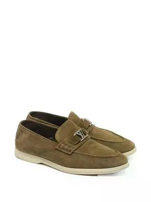LOUIS VUITTON Suede Penny Loafers
