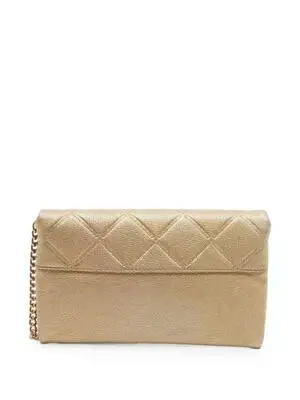 Carolina Herrera Quilted Logo-embossed Clutch Bag