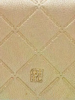 Carolina Herrera Quilted Logo-embossed Clutch Bag