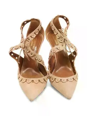 AQUAZZURA Studded Lace-up Pumps