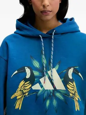 Adidas X Farm Rio Logo-print Stripe Hoodie