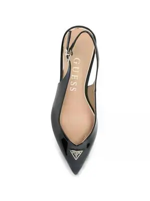 Guess Logo Plaque Slingback Pumps