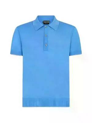 TOM FORD Short-sleeve Polo Shirt - Blue