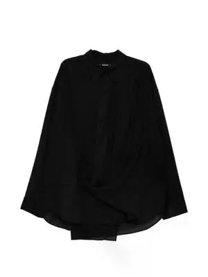 SONGZIO Draped Layered-detail Shirt - Black