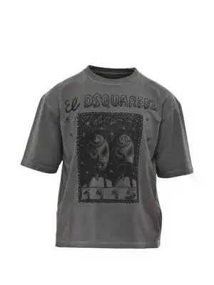 Dsquared2 Graphic-print Loose-fit T-shirt - Grey