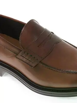 AMEDEO TESTONI Polished-leather Loafers