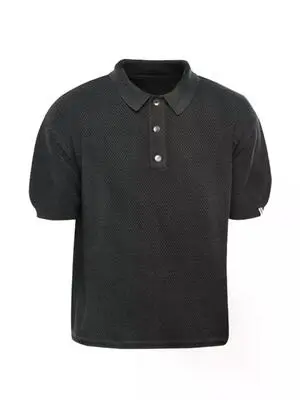 Palm Angels Moss-stitch Knit Polo Shirt