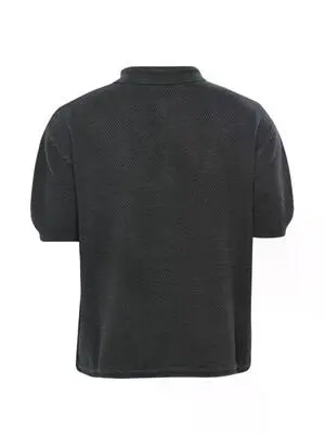 Palm Angels Moss-stitch Knit Polo Shirt