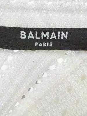 Balmain Lion Head Button Knit Mini Dress