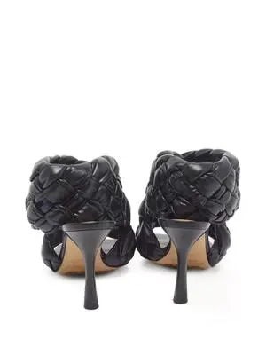 Bottega Veneta Intrecciato Leather Heeled Sandals