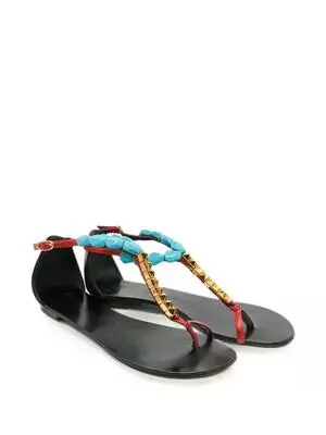GIUSEPPE ZANOTTI Beaded Flat Sandals