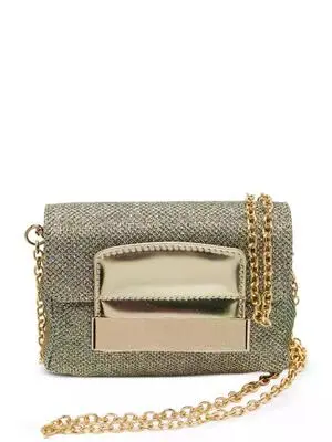 JIMMY CHOO Caro Clutch Bag With Glitter Detail - Gold