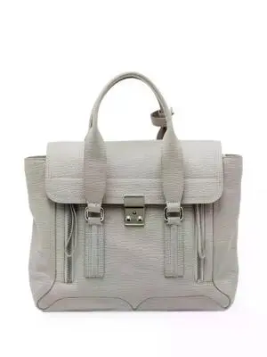 3.1 Phillip Lim Pashli Leather Satchel Bag - Grey