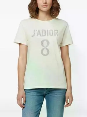 Dior J'adior 8 Graphic Print T-shirt - Neutrals