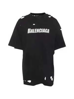Balenciaga Caps Destroyed Flatground T-shirt