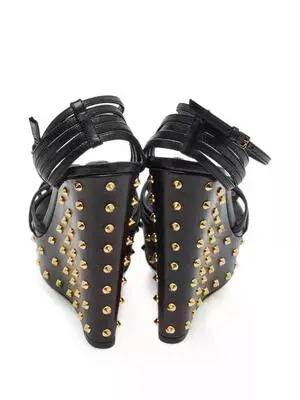 Gucci Embellished Wedge Platform Sandals