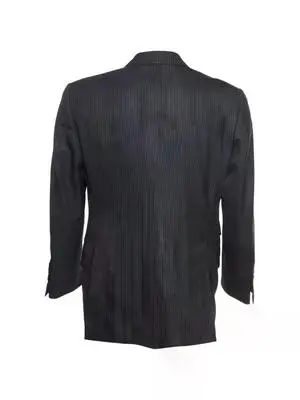 TOM FORD Striped Single-breasted Blazer - Blue