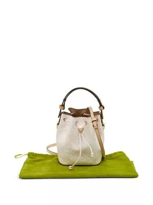 Tory Burch T Monogram Embossed Leather Bucket Bag - Pink