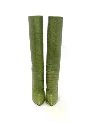 Paris Texas Leather Knee-high Boots - Green
