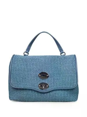ZANELLATO Small Postina Woven Tote Bag - Blue