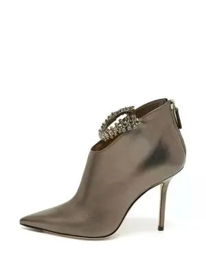 JIMMY CHOO Blaize Crystal Embellished Ankle Boots - Silver