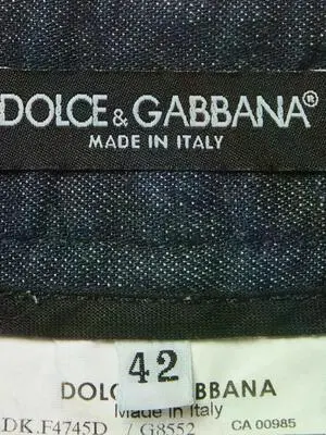 Dolce & Gabbana Logo-patch Denim Pencil Skirt