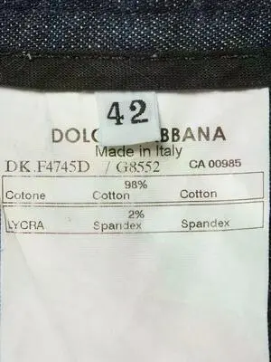 Dolce & Gabbana Logo-patch Denim Pencil Skirt
