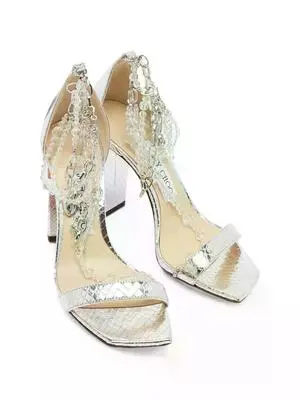 JIMMY CHOO Neena Snakeskin-embossed Sandals