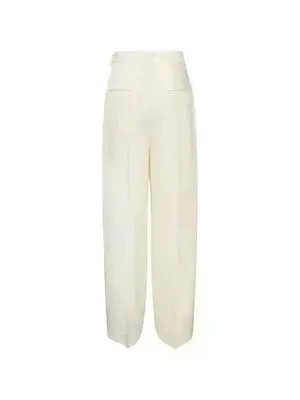 JIL SANDER Pressed-crease Silk Trousers - Neutrals