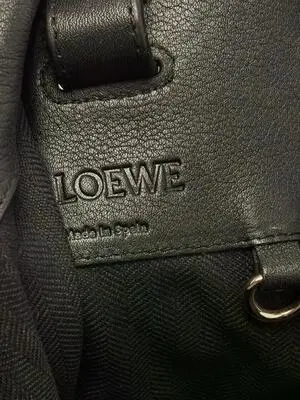 Loewe Medium Hammock Leather Shoulder Bag - Black