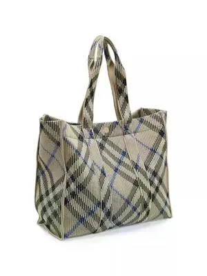 Burberry Check Knitted Tote Bag