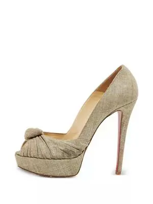CHRISTIAN LOUBOUTIN Jenny Knotted Peep-toe Pumps