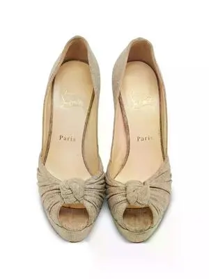 CHRISTIAN LOUBOUTIN Jenny Knotted Peep-toe Pumps