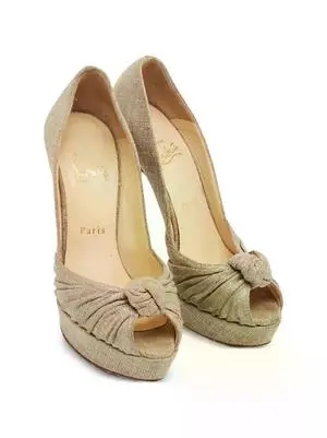 CHRISTIAN LOUBOUTIN Jenny Knotted Peep-toe Pumps