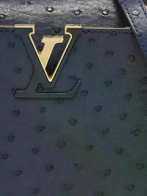LOUIS VUITTON Mini Capucines Leather Tote Bag - Blue