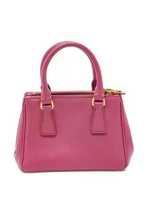 Prada Mini Galleria Saffiano Leather Tote Bag - Pink