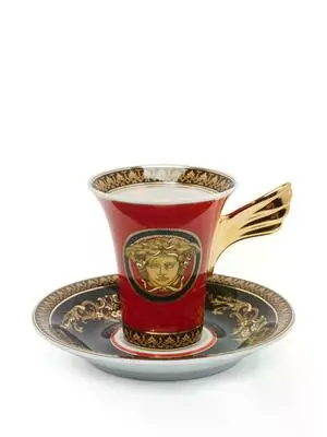 Versace Medusa Ikarus Cup And Saucer - Red