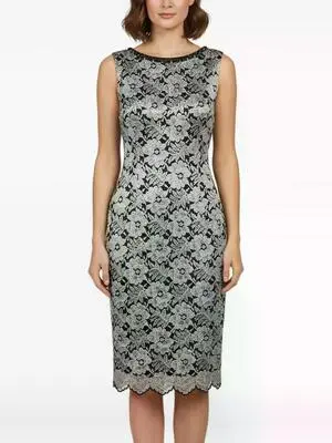 Roberto Cavalli Floral Jacquard V-back Midi Dress